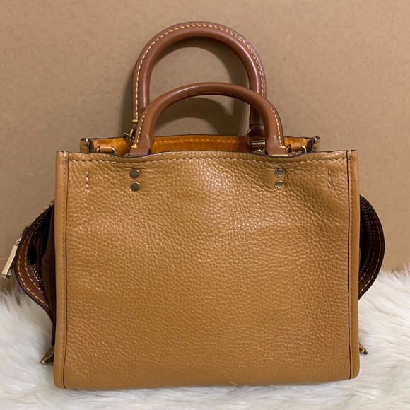 Coach | Bags | Coach Rogue 25 Rare Light Saddle Bamboo Leathersuede ...